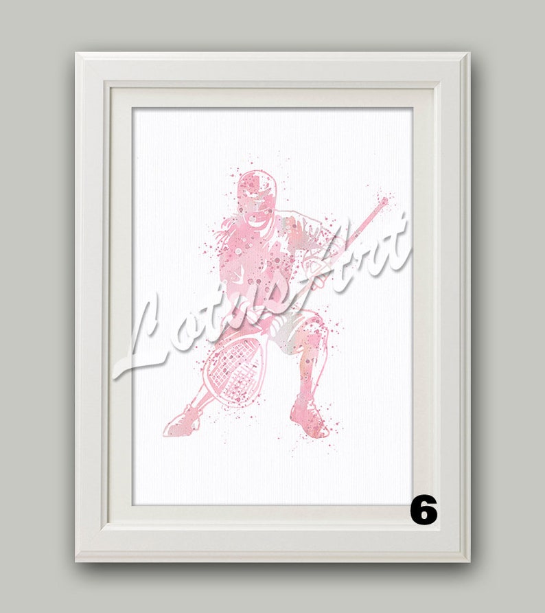 Girl Lacrosse Goalie Wall Art Watercolor Print Sports Nursery - Etsy