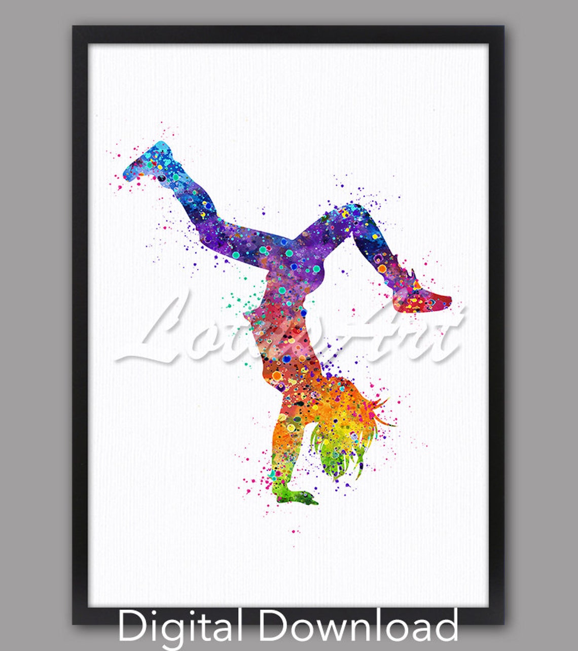 DIGITAL DOWNLOAD Girl Dancing Hip Hop Art Dance Wall Art | Etsy