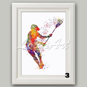 Girl Lacrosse Art Watercolor Print Sports Poster Home Decor - Etsy