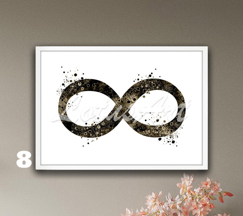 Watercolor Infinity Symbol Art Print: Yogi Zen Decor - Etsy