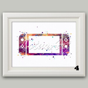 Switch Gaming Controller TV Joystick Wall Art Watercolor Print - Etsy
