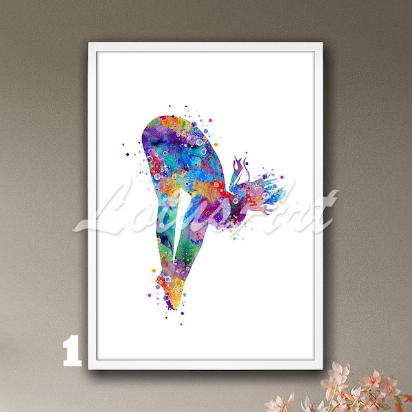 Diving Girl - Etsy