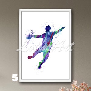 Boy Handball Wall Art Watercolor Print Painting Male Sports Poster Kids ...