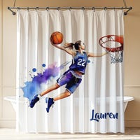Vintage Baseball Shower Curtain, Baseball Bathroom Decor, Baseball ...