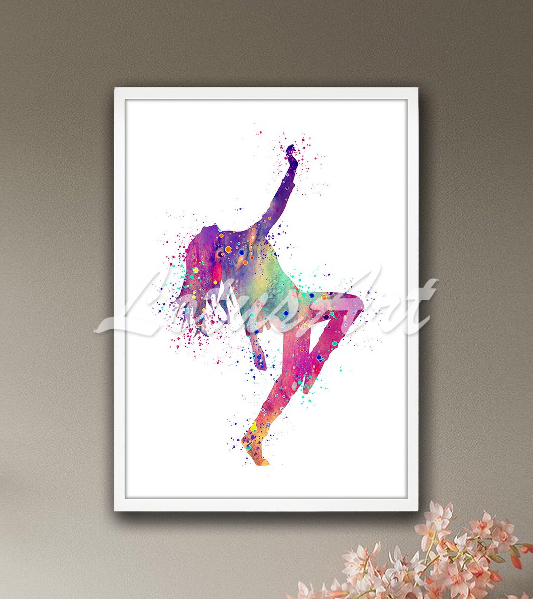 Dance Wall Art Hip Hop Watercolor Print Female Street Dancing Poster ...