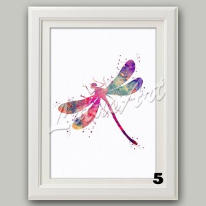 Dragonfly Wall Art Watercolor Print Home Decor Kids Room Decor - Etsy