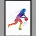 Girl Basketball Watercolor Art Print: Colorful Sports Decor (digital ...