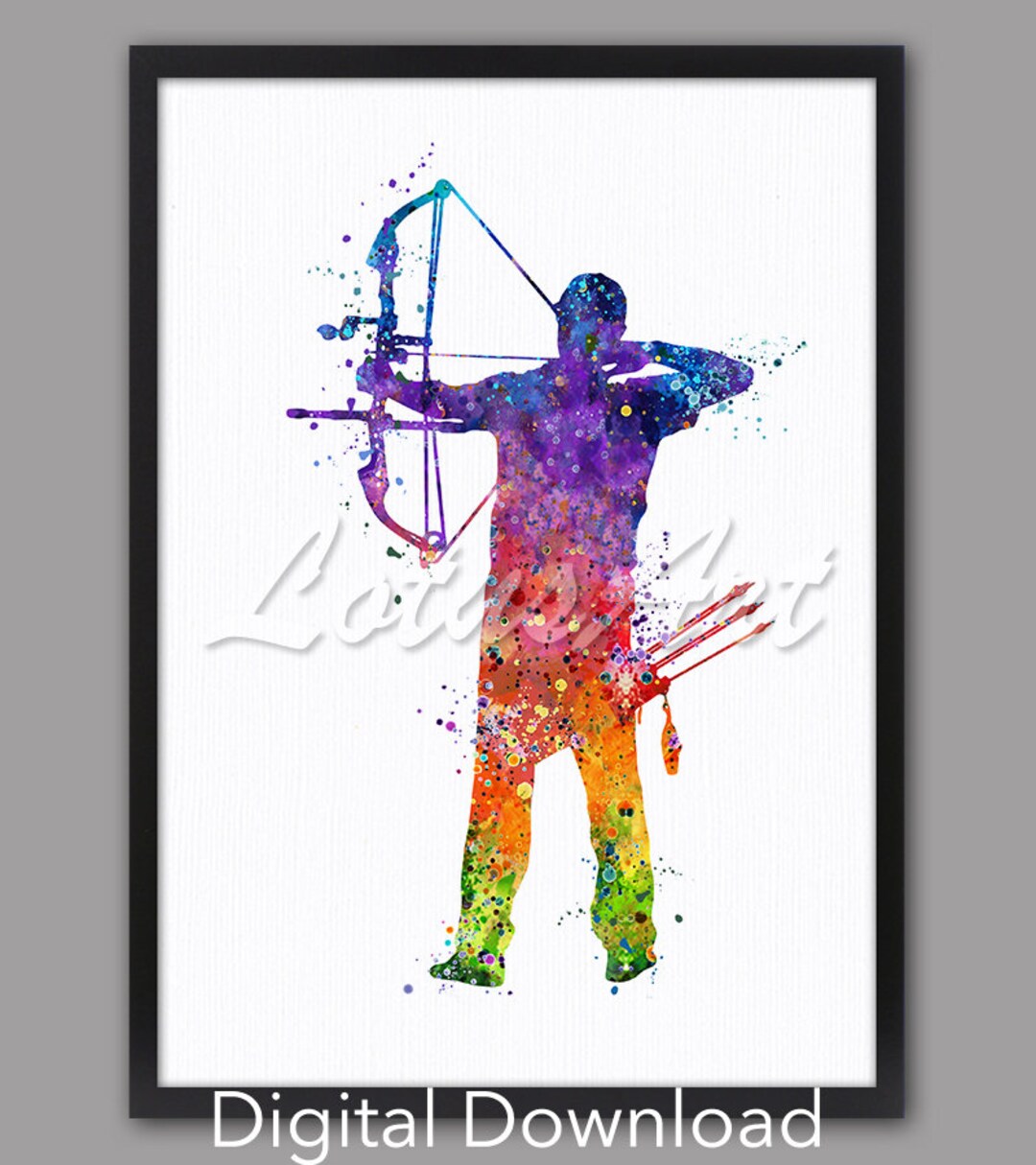 Archery Boy Watercolor Print: Sports Wall Art (digital Download) - Etsy