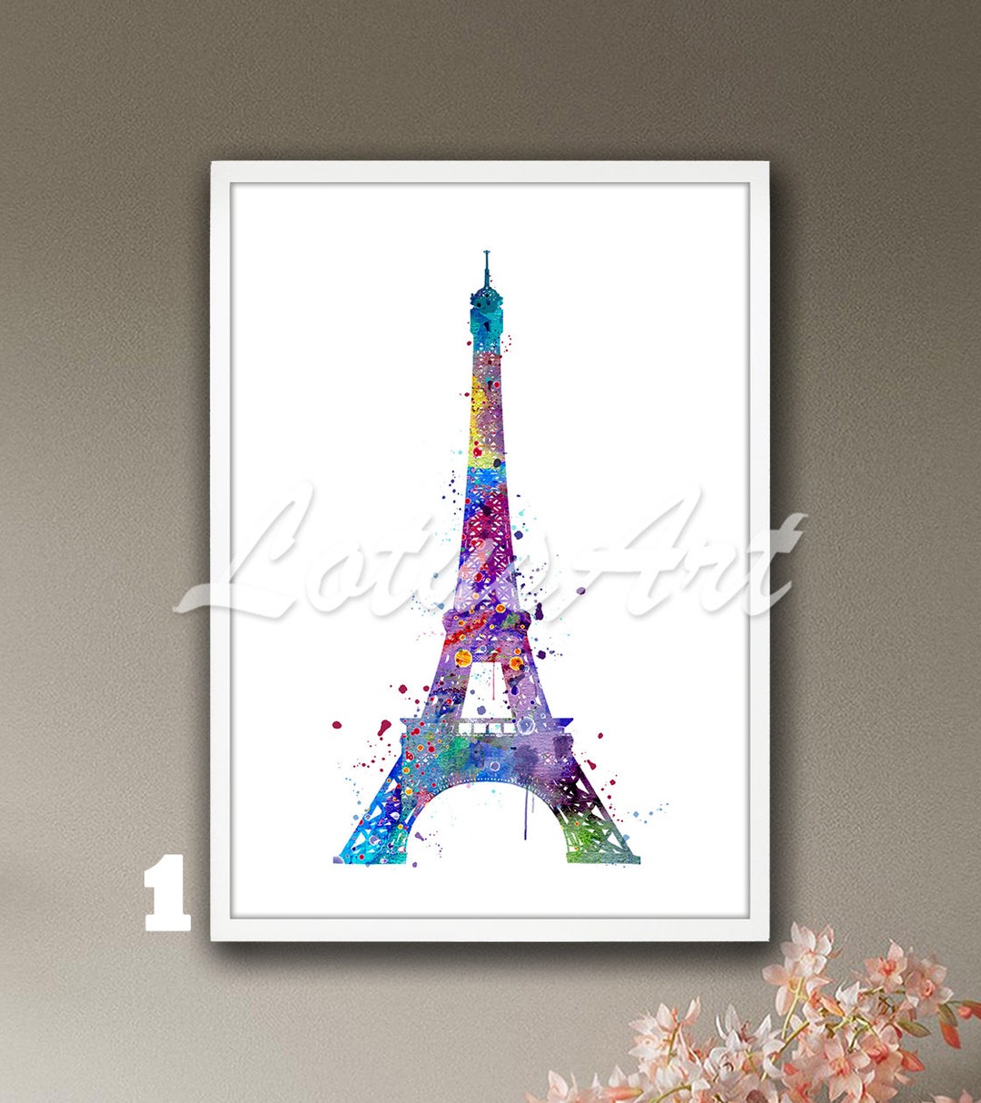 Eiffel Tower Watercolor Print, Paris Art Poster, France Home Decor - Etsy