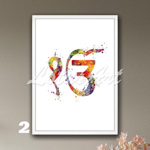 Ek Onkar Symbol Watercolor Wall Art Print Meditation Yoga Studio Decor ...