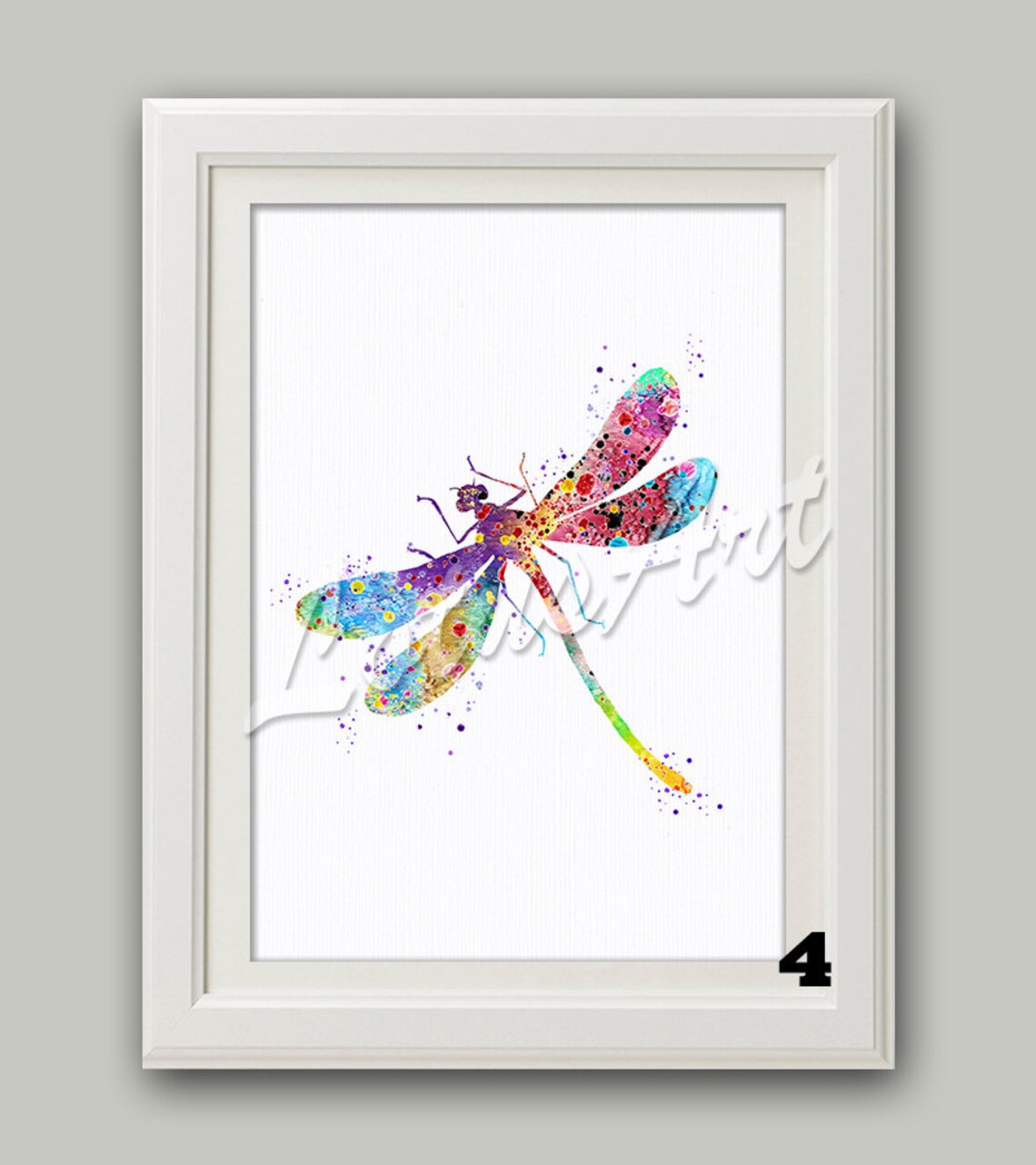 Dragonfly Wall Art Watercolor Print Home Decor Kids Room Decor | Etsy