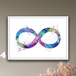 Watercolor Infinity Symbol Art Print: Yogi Zen Decor - Etsy