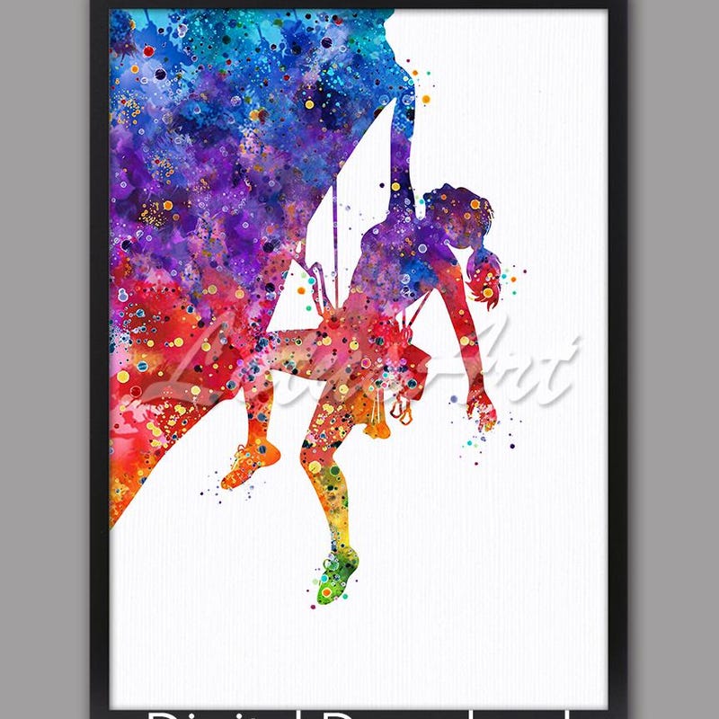Rock Climbing Art - Etsy