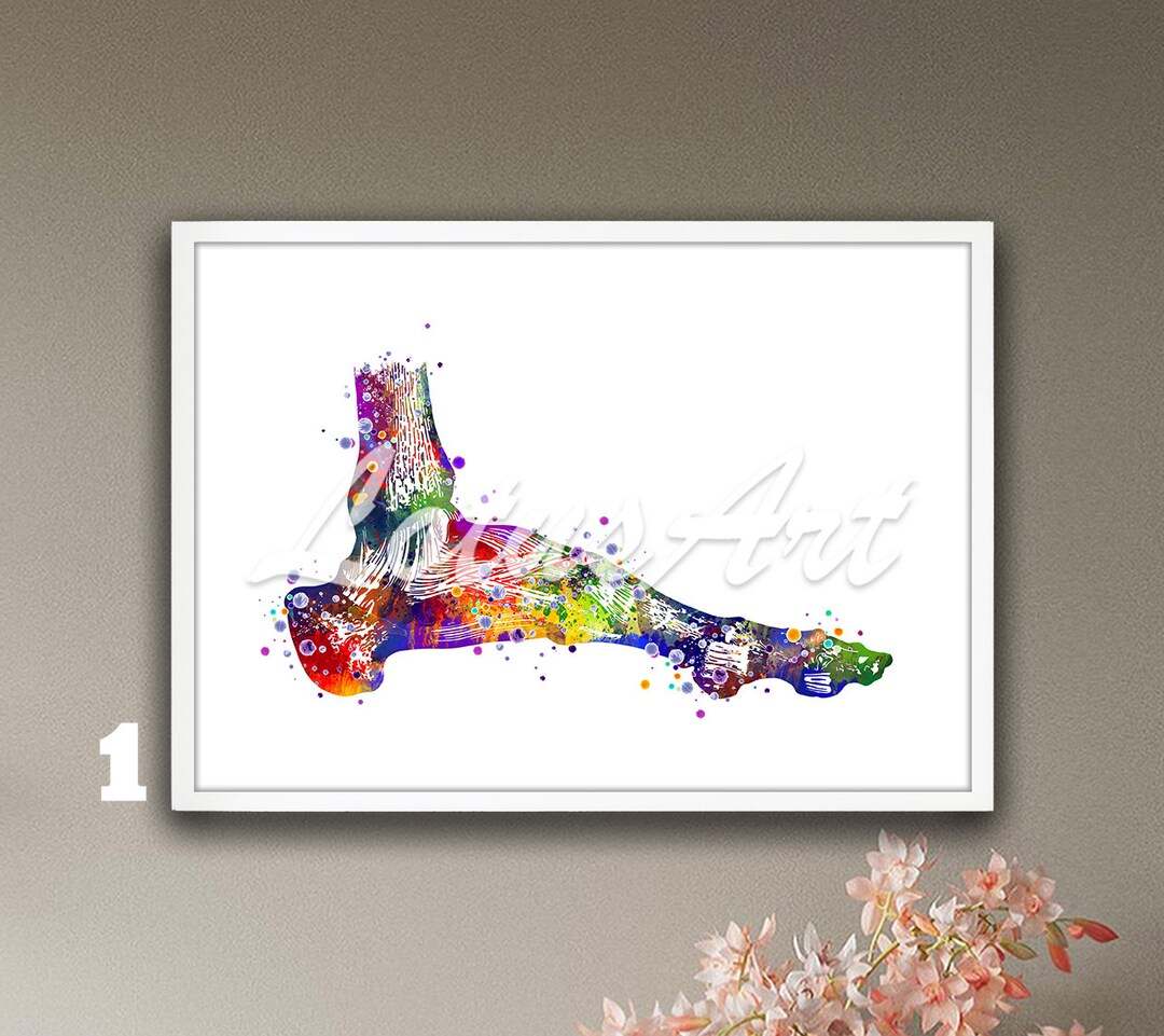 Human Foot Bones Print Anatomy Framed Art Poster Clinic Wall Decor ...