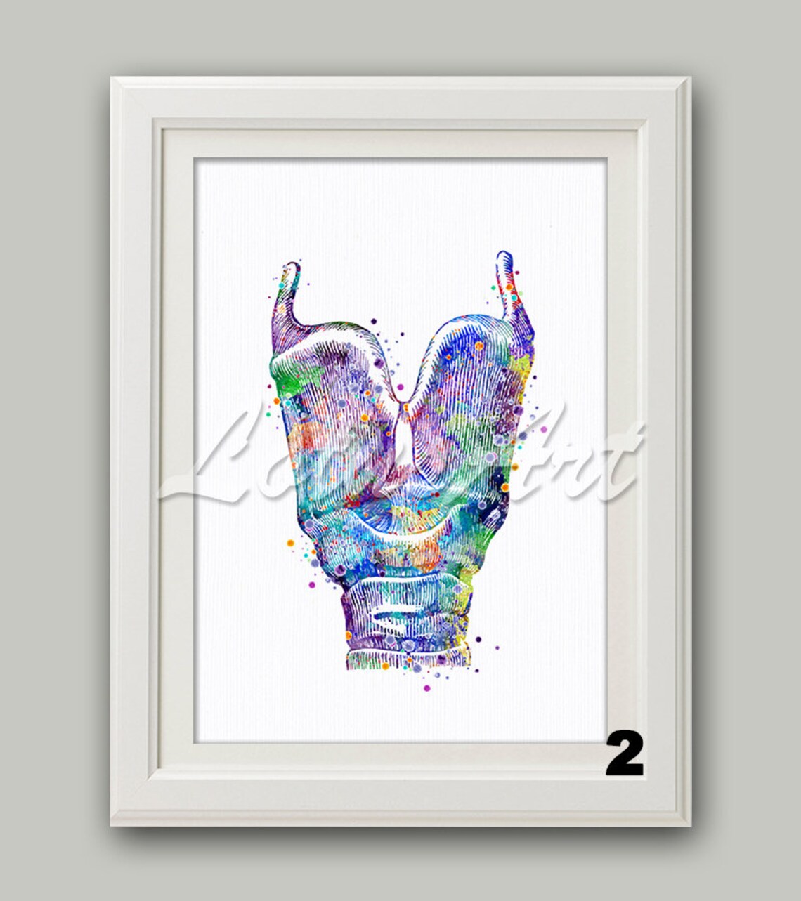 Larynx Anatomy Wall Art Voice Box Medical Prints Watercolor - Etsy