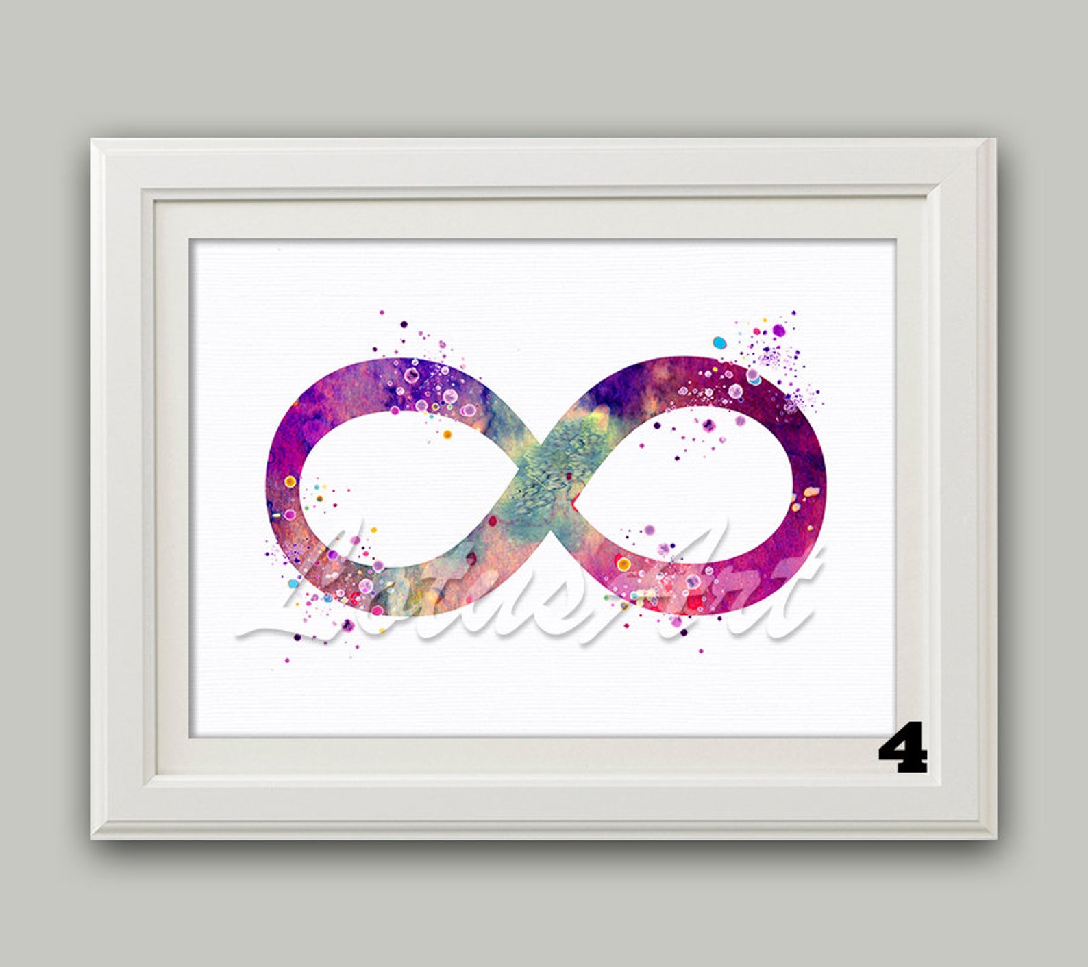 Infinity Symbol Wall Art Watercolor Print Yogi Zen Decor Zen - Etsy