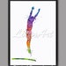 DIGITAL DOWNLOAD Boy Springboard Diving Art Watercolor Print Diver ...