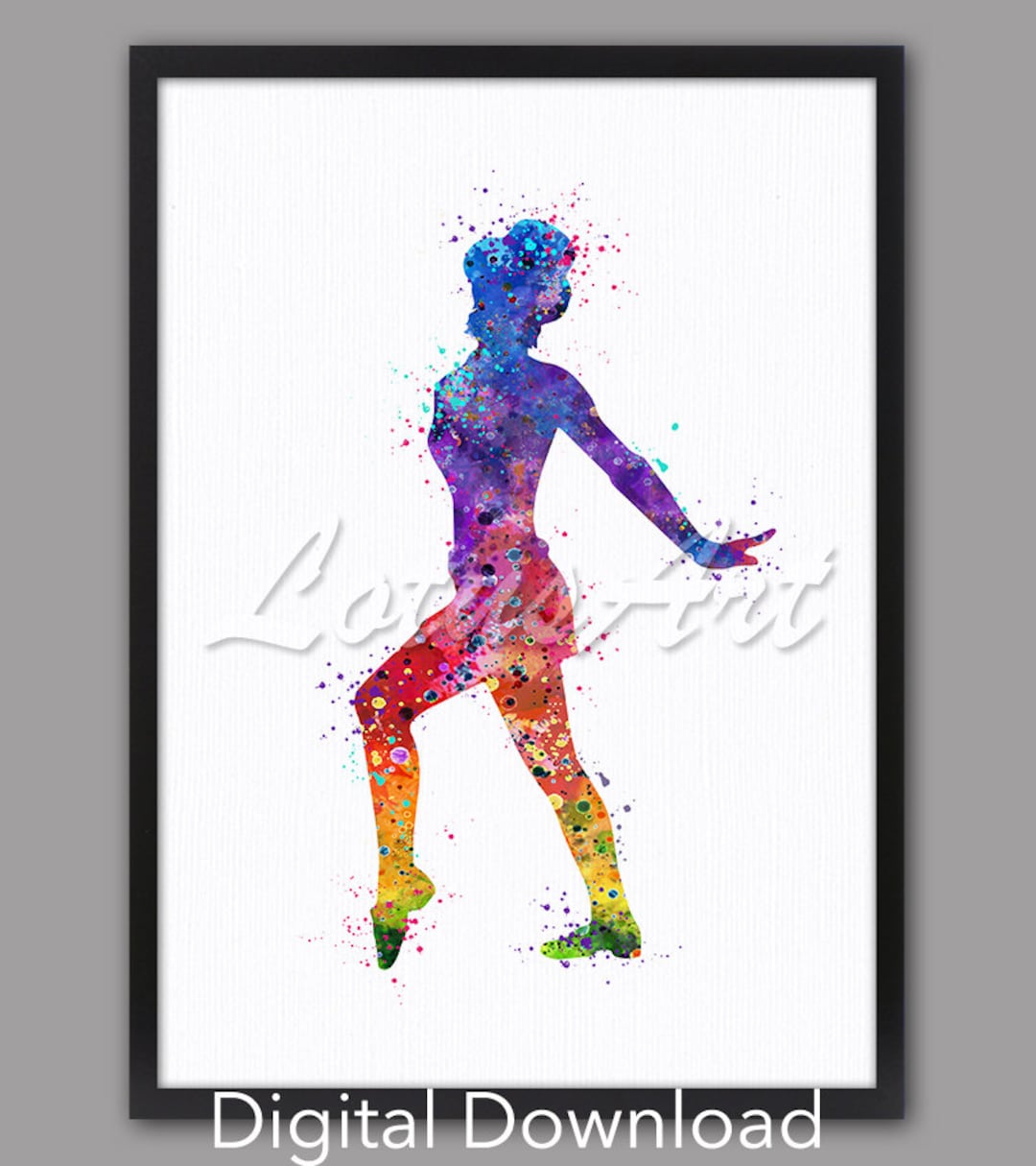 Tap Dancer Watercolor Art Print: Modern Dance Poster (digital Download ...