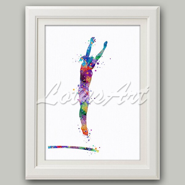Diving Girl - Etsy