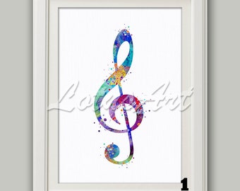 Treble Clef Art - Etsy