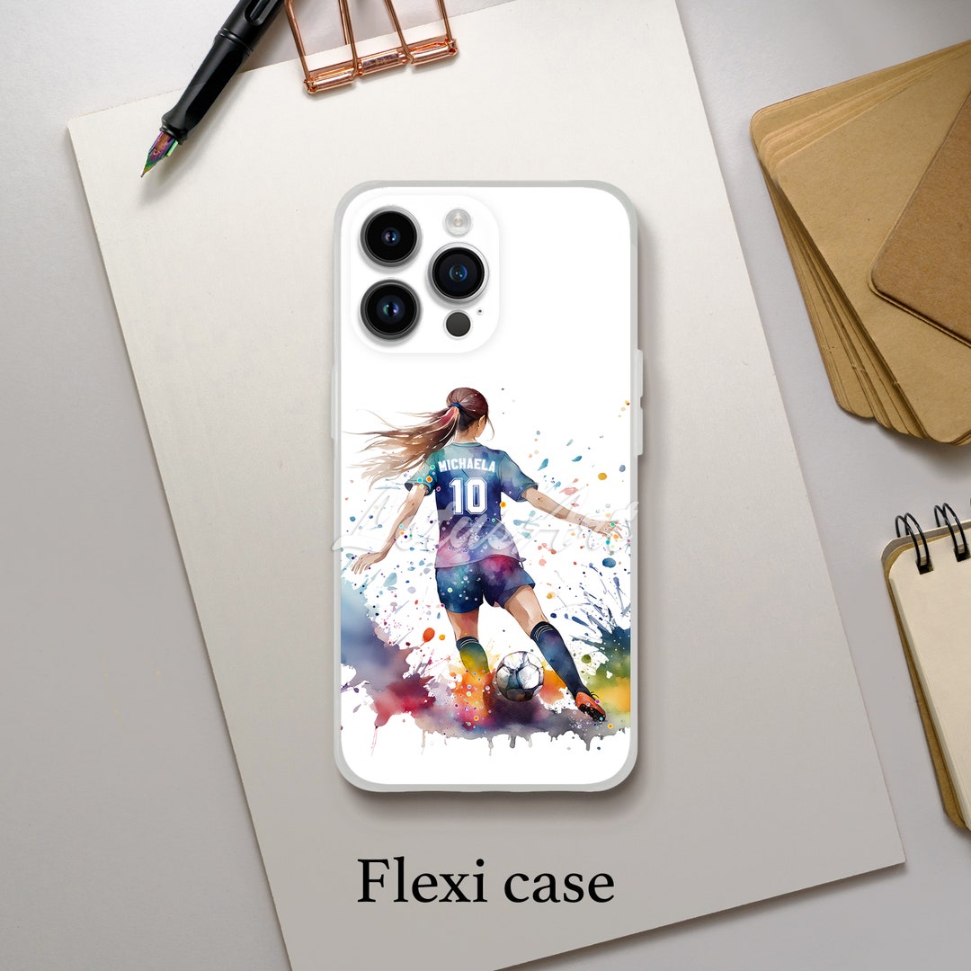 Girl Soccer Personalised With Name and Number iPhone Case Samsung ...