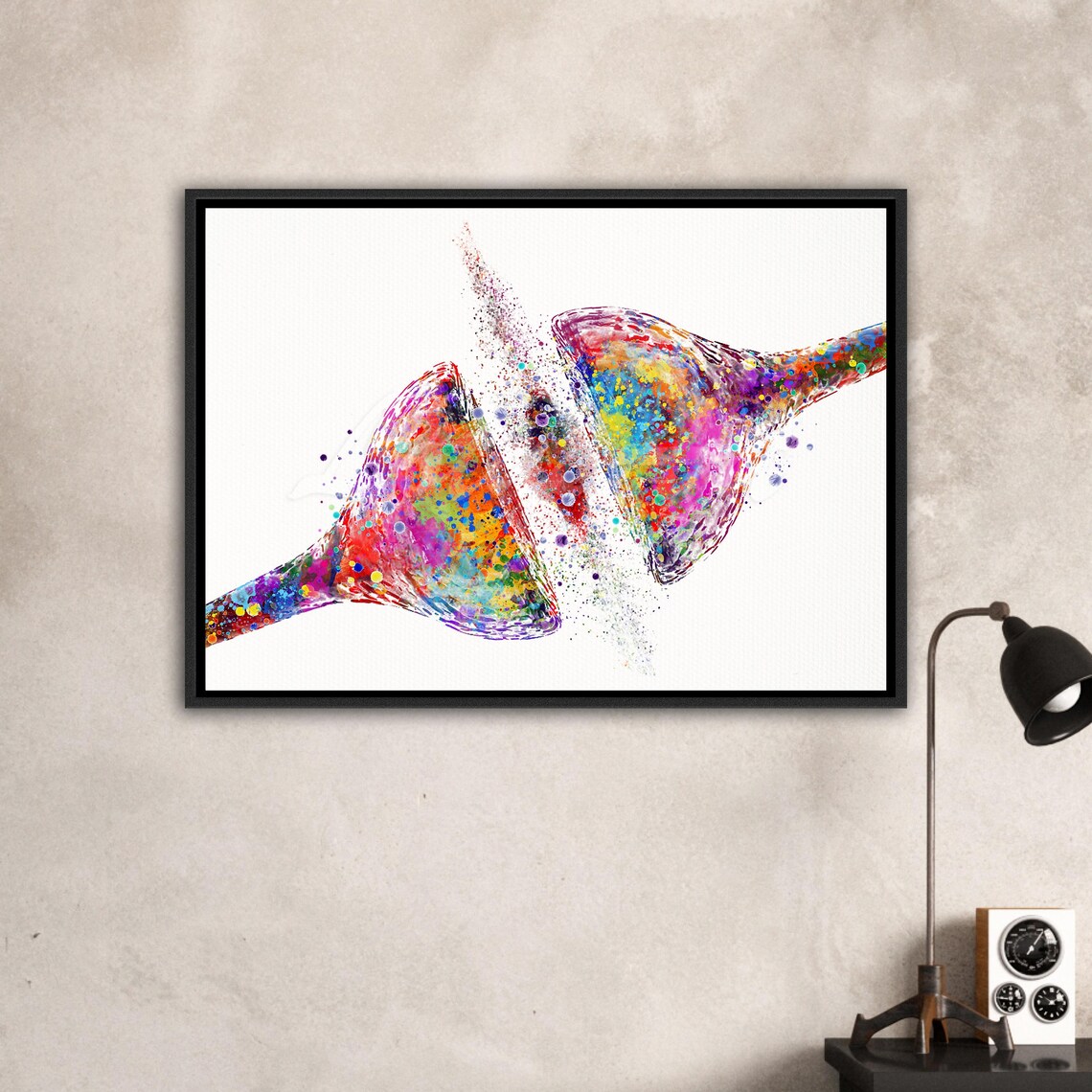 Synapse Receptor Brain Nerve Cell Anatomy Art Canvas Print Doctor ...