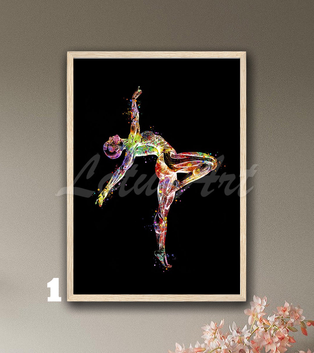 Gymnastics Muscles Watercolor Art: Anatomy Clinic Decor - Etsy