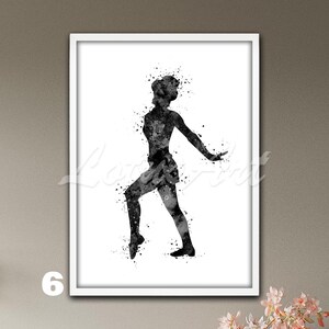 Tap Dancer Wall Art Watercolor Print Painting Modern Dance Poster Girls ...