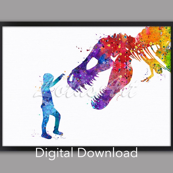 T Rex Painting - Etsy