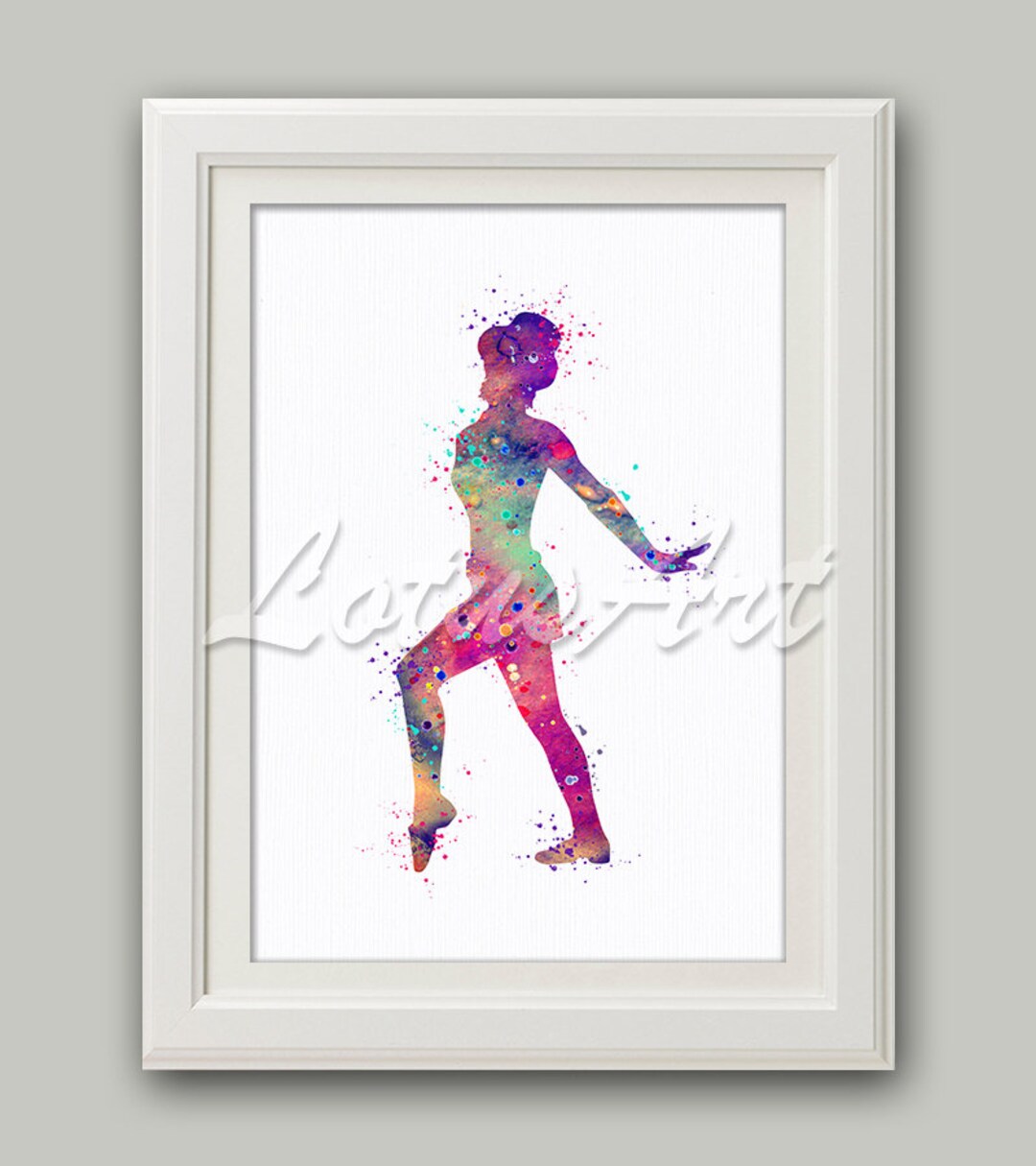 Tap Dancer Wall Art Watercolor Print Modern Dance Poster Girls - Etsy