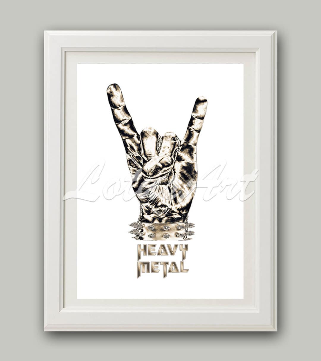 Rock Music Wall Art Heavy Metal Sign Print Home Decor Canvas - Etsy