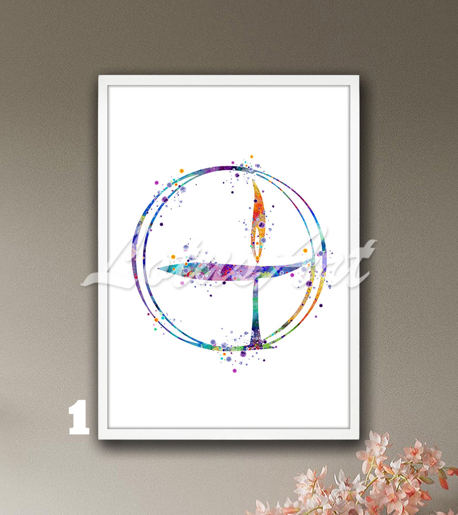 Flaming Chalice Watercolor Print: Unitarian Universalist Church Symbol ...