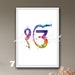 Ek Onkar Symbol Watercolor Wall Art Print Meditation Yoga - Etsy