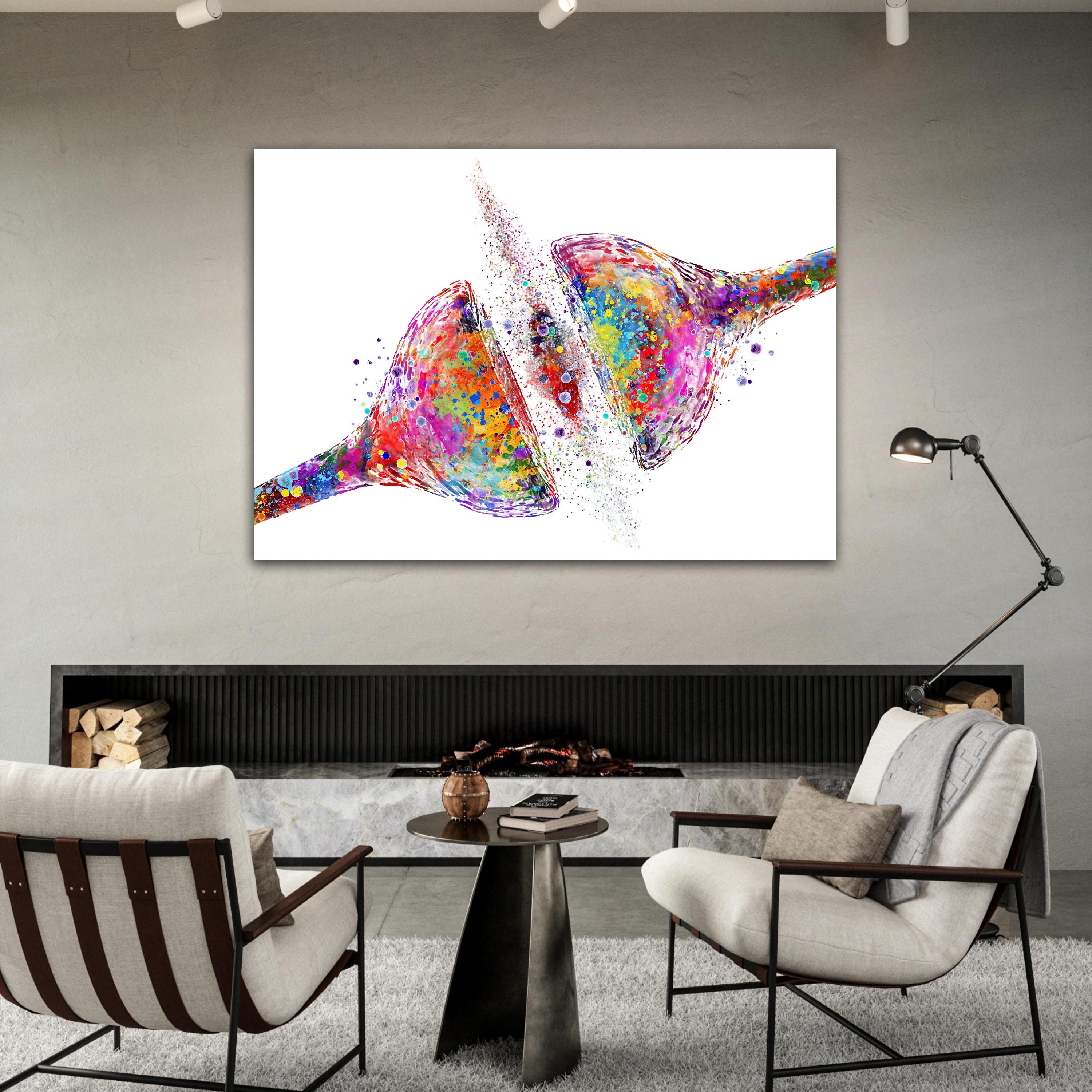 Synapse Receptor Brain Nerve Cell Anatomy Art Canvas Print Doctor ...
