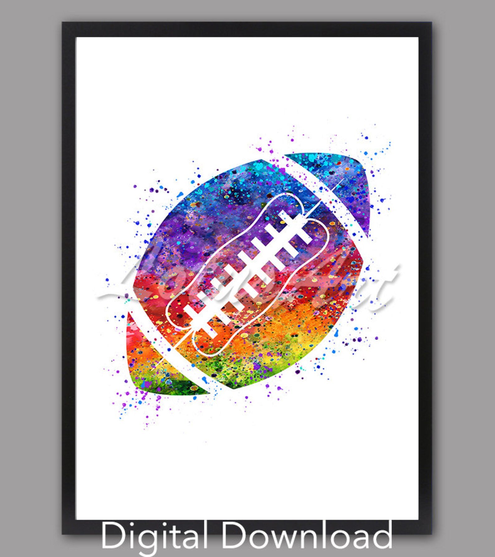 DIGITAL DOWNLOAD American Football Sports Decor Ball Wall Art - Etsy
