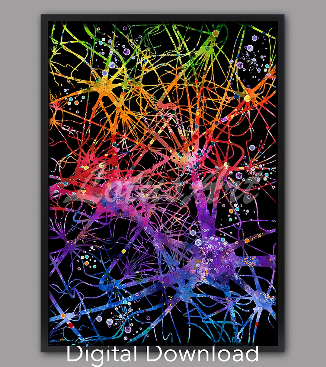 Watercolor Neuron Print: Medical Anatomy Art (digital Download) - Etsy