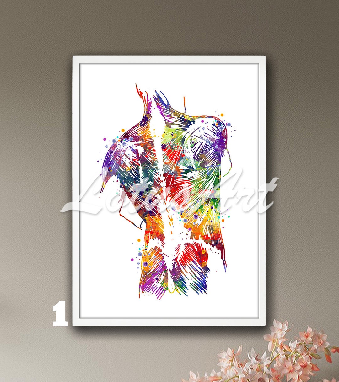 Back Muscles Watercolor Art Print: Anatomy Poster, Doctor Gift - Etsy