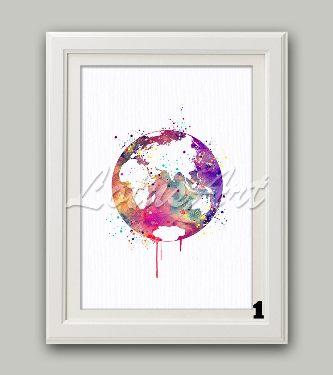 World Map Wall Art Watercolor Print Planet Earth Travel Prints - Etsy