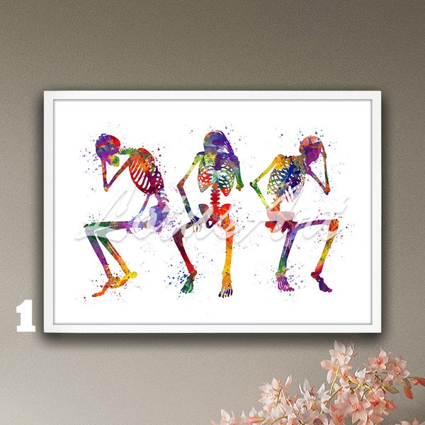Skeleton Wall Art - Etsy