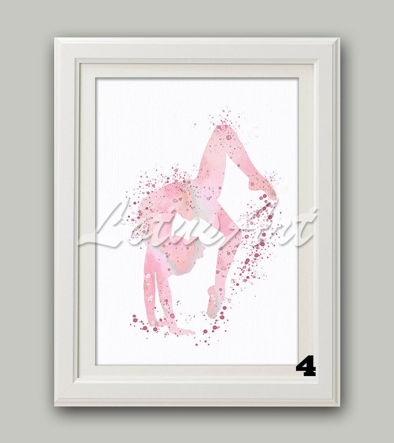 Gymnastics Tumbling Wall Art Watercolor Print Sports Poster - Etsy