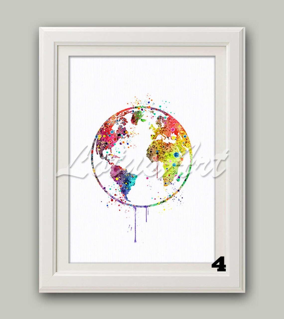 World Map Wall Art Planet Earth Watercolor Print Travel Prints - Etsy
