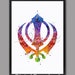 DIGITAL DOWNLOAD Khanda Symbol Watercolor Wall Art Meditation Art Yoga ...