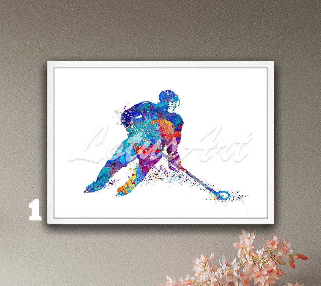 Ringette Player Watercolor Art Print: Personalized Sports Poster - Etsy