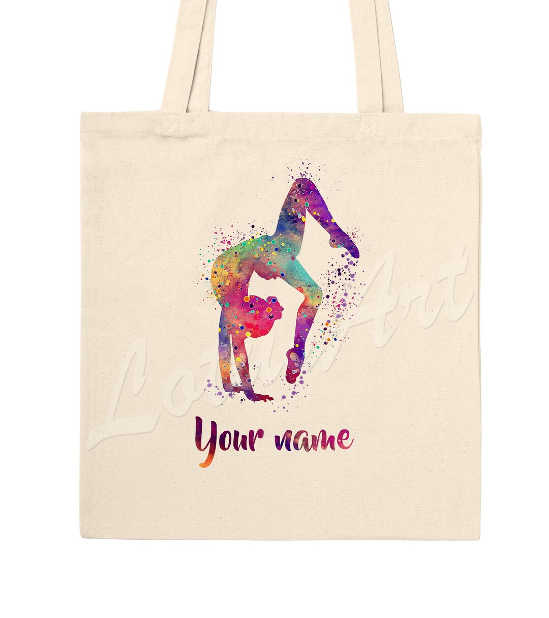 Gymnastics Tumbling Tote Bag Watercolor Art Print - Etsy