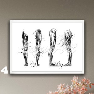 Human Leg Muscles Art Print: Watercolor Anatomy Poster, Doctor Gift - Etsy