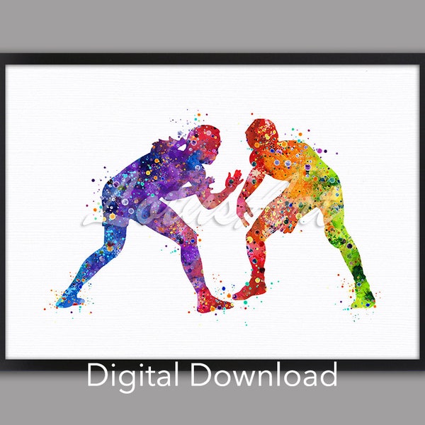 Female Wrestling Art - Etsy
