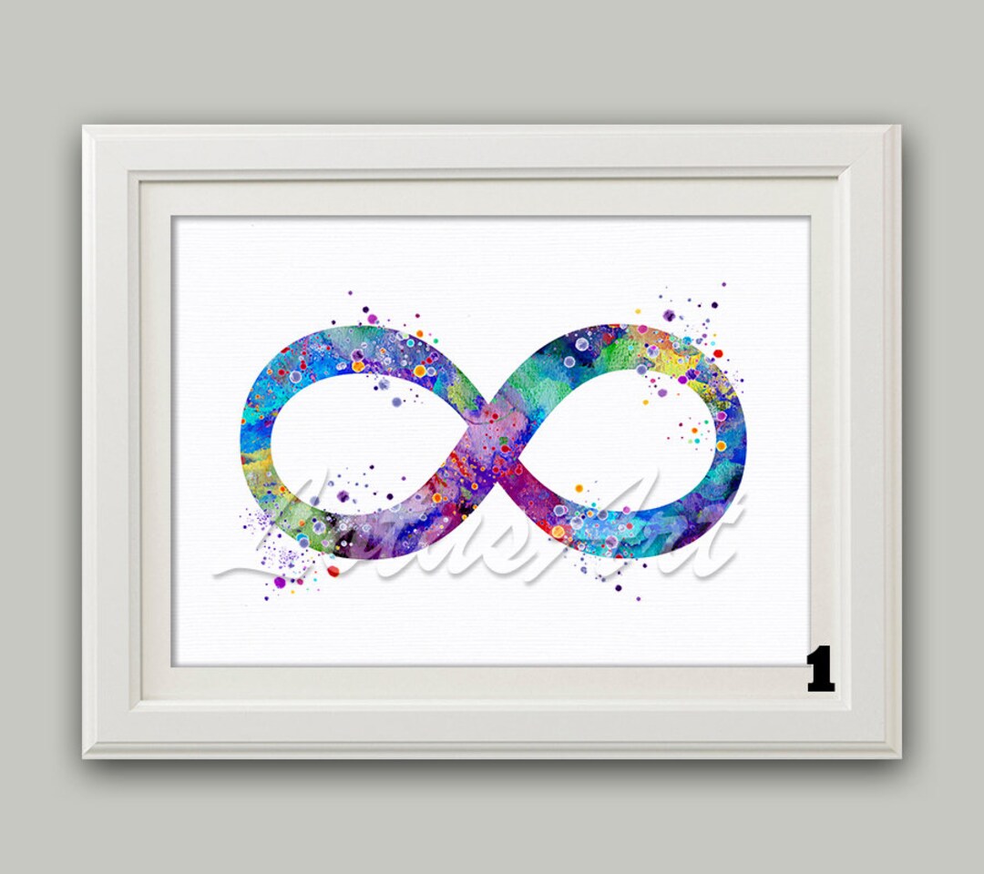 Infinity Symbol Wall Art Watercolor Print Yogi Zen Decor - Etsy