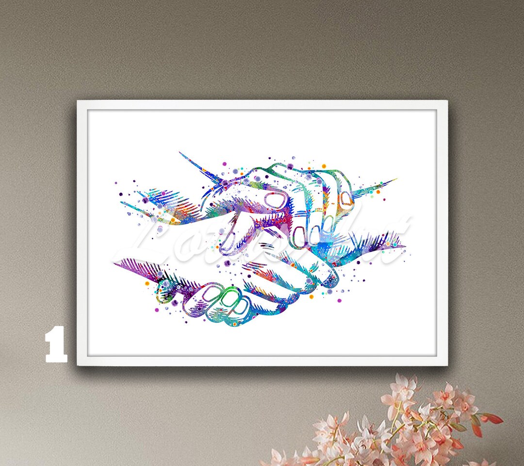 Caring Hands Watercolor Print: Medical Art, Nurse Gift, Clinic Decor - Etsy
