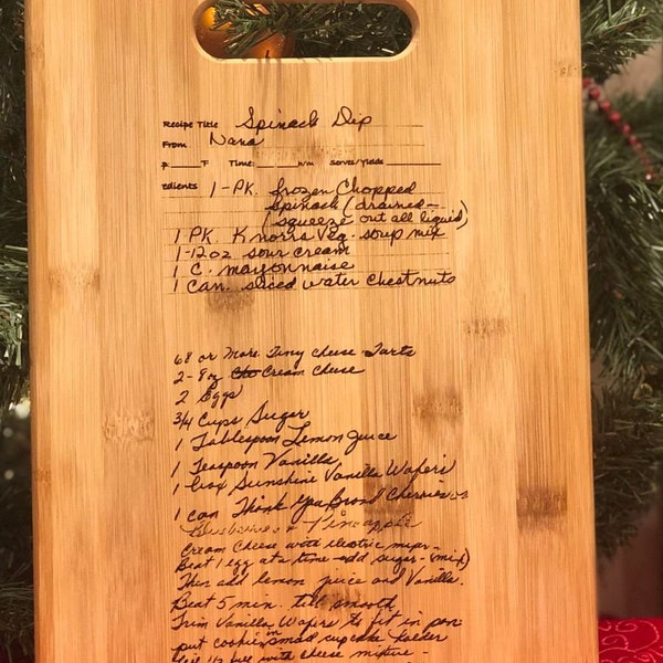 Handwritten Recipe Cutting Board - Etsy