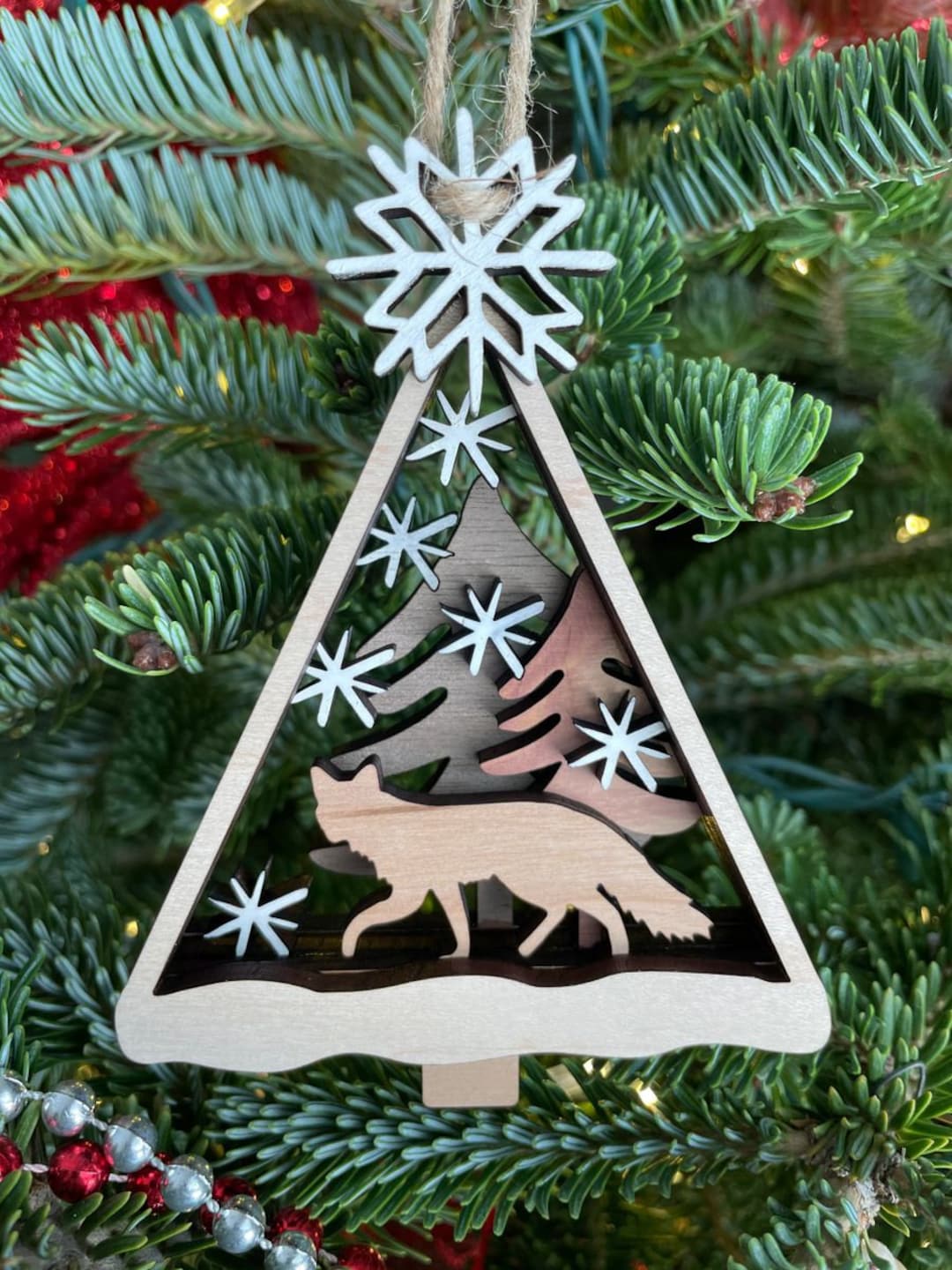 Fox Christmas Tree Ornament - Personalized - Etsy